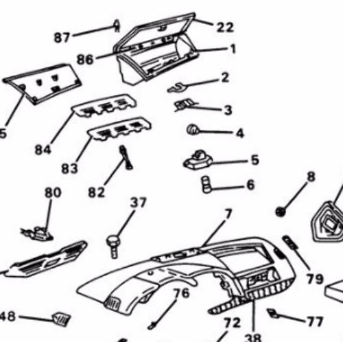 Corvette C4 Glove Box Door Lock Retainer (1990-1993) - General Motors ...