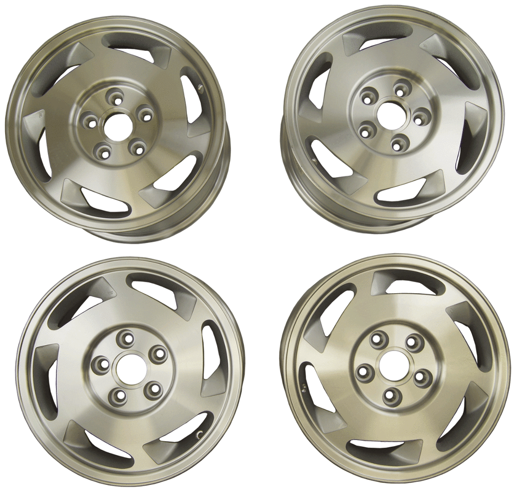 1988 Chevy Corvette 16" X 8.5" Wheel Set 4 Polished Silver New 10089683 ...