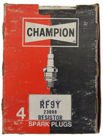 Champion Resistor Spark Plugs Box Of 4 New Old Stock RF9Y-23998